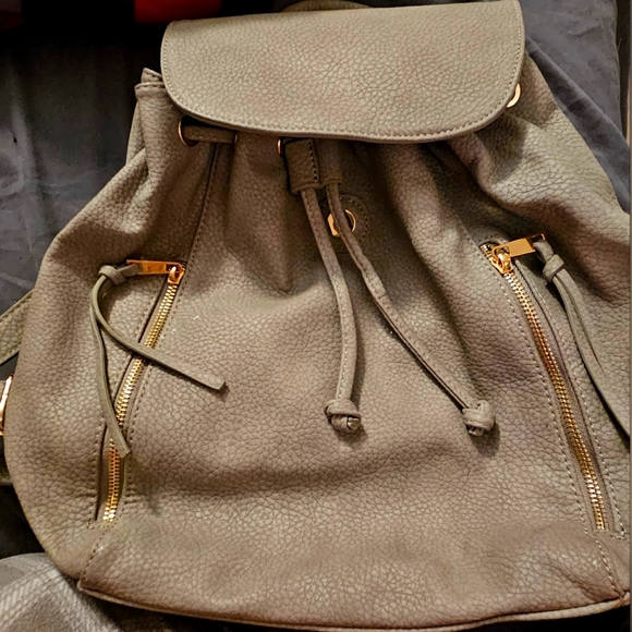 Bags | Bluegray Backpack Purse Leather | Poshmark